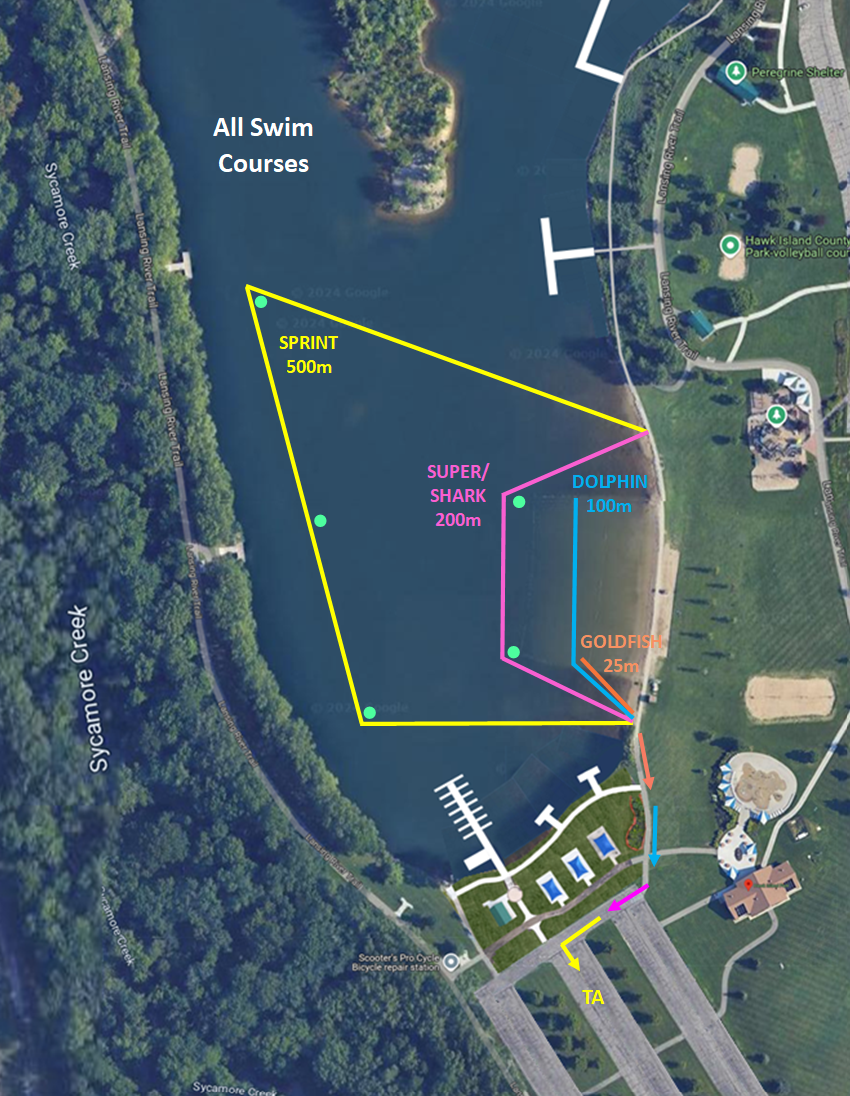 Sprint Course Maps | Triathlon | South Lansing Community Developer ...